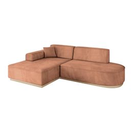ECKSOFA Ottomane Links IREA-L1 - 234x171x83 cm Koralle