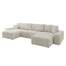 WOHNLANDSCHAFT ENIL-U 401x189x68 Creme Cord