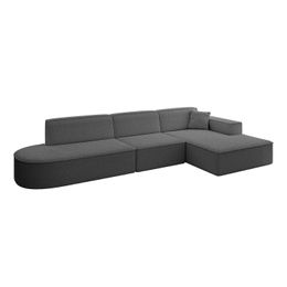 ECKSOFA Ottomane Rechts IREA-L2-v4 - 327x165x77 cm Grau