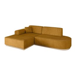 ECKSOFA Ottomane Links IREA-L1 - 232x165x80 cm Senfgelb