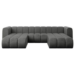 WOHNLANDSCHAFT modulares Sofa Joren-U1 - 319x177x70 cm Dunkelgrau