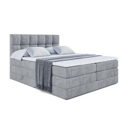 BOXSPRINGBETT RICAR KING - 160x200 - H3/H4 - Grau