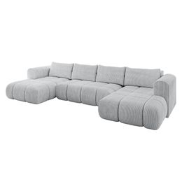 WOHNLANDSCHAFT CLOUD-U 405x185x90 Grau Cord