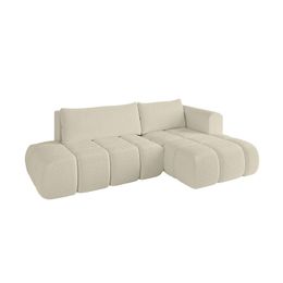 ECKSOFA Ottomane Rechts CLOUD-L 280x185x90 Beige Boucl&eacute;