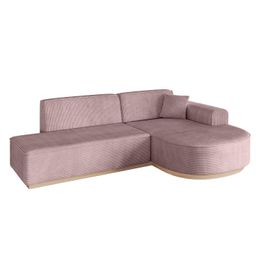ECKSOFA Ottomane Rechts ARRIO-L1 - 243x171x83 cm Rosa