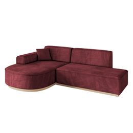 ECKSOFA Ottomane Links ARRIO-L1 - 243x171x83 cm Bordeauxrot