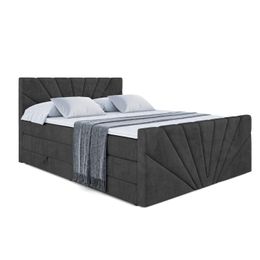 BOXSPRINGBETT MILTIO-Z KING - 140x200 - H3/H4 - Schwarz