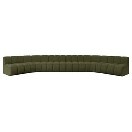 WOHNLANDSCHAFT modulares Sofa Montra-U2 - 581x174x70 cm Gr&uuml;n