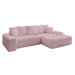 ECKSOFA Ottomane Rechts ENSI-L - 267x164x69 cm Rosa