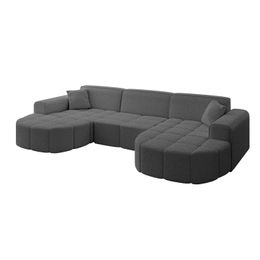 WOHNLANDSCHAFT LIVO-U1 - 315x173x79,5 cm Grau