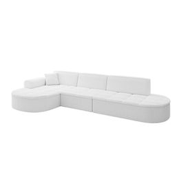 ECKSOFA Ottomane Links TARO-L2 - 328x171x79,5 cm Wei&szlig;