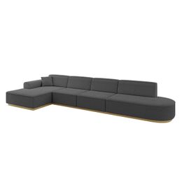 ECKSOFA Ottomane Links IREA-L3-v2 - 412x165x80 cm Grau