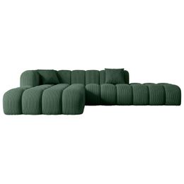 ECKSOFA Ottomane Links OLEA-L2 - 289x176x71 cm Gr&uuml;n