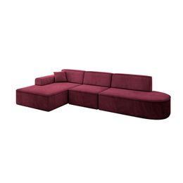 ECKSOFA Ottomane Links IREA-L2-v3 - 327x165x77 cm Bordeauxrot