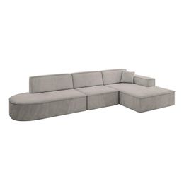 ECKSOFA Ottomane Rechts IREA-L2-v4 - 328x171x79 cm Hellbraun
