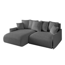 ECKSOFA Ottomane links ONESK-L -v1 216x177x72 Grau Boucl&eacute;