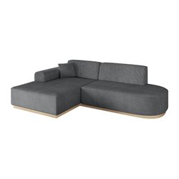 ECKSOFA Ottomane Links IREA-L1 - 232x165x80 cm Duneklgrau