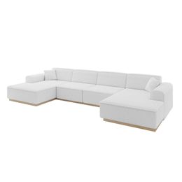 WOHNLANDSCHAFT IREA-U2 - 386x165x80 cm Wei&szlig;
