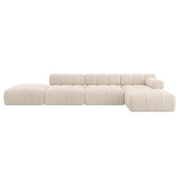 ECKSOFA modulares Sofa Lizur-L2 - 380x160x70 cm Beige Cord