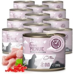REAVET Katzenfutter nass - Huhn mit Ente & Himbeeren