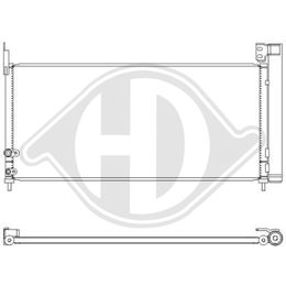 DIEDERICHS Kondensator, Klimaanlage dcc1959 f&uuml;r TOYOTA