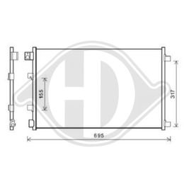 DIEDERICHS Kondensator, Klimaanlage dcc1115 f&uuml;r NISSAN