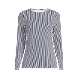 LANDS' END Schnelltrocknendes UPF 50 Sonnenschutz-Badeshirt in Lang-Gr&ouml;&szlig;e, Damen,  Blau, Nylon-Mischung, by Lands' End