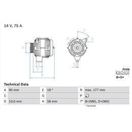 Bosch Generator 0986049111 f&uuml;r Mercedes SMART