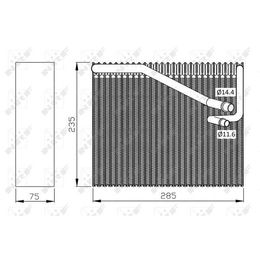 NRF Verdampfer, Klimaanlage 36081 f&uuml;r Vaughall Opel GM