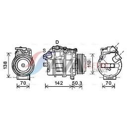 AVA CLEVER CHOICE Kompressor, Klimaanlage bwak428 f&uuml;r ALPINA