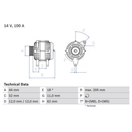 Bosch Generator 0986049231 f&uuml;r Fiat LANCIA