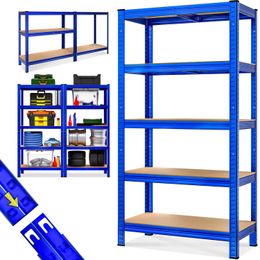 Monzana Schwerlastregal Blau 180x90x40cm pulverbeschichtet Tragkraft 875kg