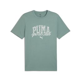 T-Shirt Puma "CLASS GRAPHIC TEE", Herren, Gr. S, gr&uuml;n (gr&uuml;n moon), Jersey, Obermaterial: 100% Baumwolle, bedruckt, regular fit normal, Rundhals, Shirts T-Shirt, regul&auml;re Passform, Kurzarm, sportlicher Stil