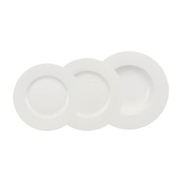 Villeroy & Boch Geschirr-Set VILLEROY & BOCH "Teller-Set Wonderful World 12er Set wei&szlig;", wei&szlig;, Porzellan, Geschirr-Sets, Geschirr-Set