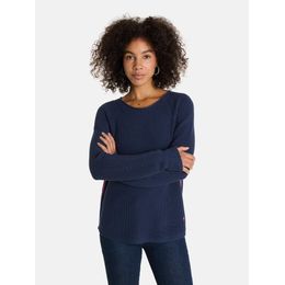 LIEBLINGSST&Uuml;CK Strickpullover LIEBLINGSST&Uuml;CK "BinjaL", Damen, Gr. 34, blau (490, navy), 100% Baumwolle, normal, Rundhals, Pullover Strickpullover, aus 100% Baumwolle