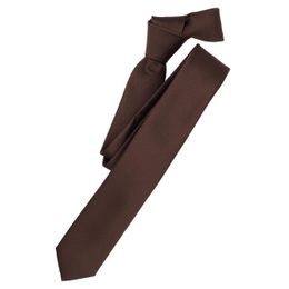Krawatte Venti "Venti Krawatte uni", Herren, braun, 70% Polyester, 30% Seide, Krawatten