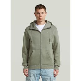 G-Star Raw Longpullover G-STAR "Premium Core Hooded Zip Sweater", Herren, Gr. L, lt orphus, Obermaterial: 55% Baumwolle, 45% Polyester, Pullover Longpullover