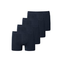 Boxershorts Schiesser "Boxershort 4er Pack", Jungen, Gr. 176, blau (dunkelblau), Obermaterial: 95% Baumwolle CO. 5% Elasthan EL., Unterhosen