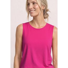 Shirttop Street One, Damen, Gr. 34, magenta dream, Stoff, 95% Viskose, 5% Elasthan, unifarben, normal normal, U-Boot-Ausschnitt, abgesteppt, Tops Shirttop, aus stretchigem Viskosematerial