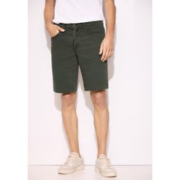 Bermudas Street One MEN, Herren, Gr. 30, tidewood gr&uuml;n, Web, 82% Baumwolle, 17% Polyester, 1% Elasthan, unifarben, comfort fit kurz, Hosen Bermudas, Middle Waist