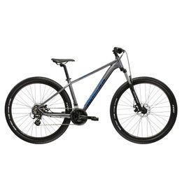 Mountainbike KROSS "KROSS Mountainbike Hardtail 27,5" Hexagon X200 grau 21 G&auml;nge 2026" Gr. 38, grau, schwarz, Fahrr&auml;der, Herren, 38cm, 27,5+ Zoll (69,85cm) hinten: 27,5+ Zoll (69,85cm), Rahmen aus Aluminium Performance