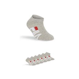 Sneakersocken Fila "JUNIOR UNISEX INVISIBLE SOCKS", M&auml;dchen, Gr. 23-26, grau, diverse Faserarten, normal, Socken Sneakersocken, mit Logoschriftzug seitlich