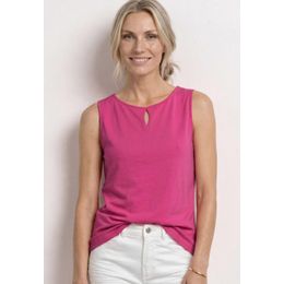 Tr&auml;gertop Street One, Damen, Gr. 34, magenta dream, Web, 50% Baumwolle, 50% Modal, unifarben, comfort fit normal, Rundhals, normaler Saum, Tops Tr&auml;gertop, mit Cut-Out Detail