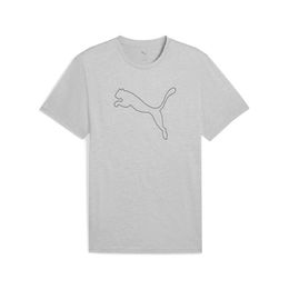 Trainingsshirt Puma "M TAD ESSENTIAL HEATHER CAT TEE (CF LARGE CAT)", Herren, Gr. L, grau (light gray heather), Jersey, Obermaterial: 100% Polyester, regular fit normal, Rundhals, Shirts, mit Rundhalsausschnitt, mit Kurzarm, f&uuml;r sportliche Aktivit&auml;ten