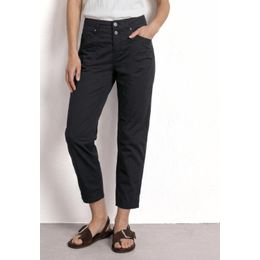 Stoffhose Street One, Damen, Gr. 34, L&auml;nge 28, schwarz, Web, 98% Baumwolle, 2% Elasthan, unifarben, comfort fit kn&ouml;chelfrei, Hosen Stoffhose, High Waist