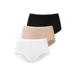 Taillenslip Mey "Lights", Damen, Gr. 38 (38), beige (beige, schwarz, wei&szlig;), Single Jersey, Obermaterial: 55% Baumwolle, 40% Viskose, 5% Elasthan, unifarben, k&ouml;rpernah, Unterhosen Taillenslip, ohne st&ouml;rende Seitenn&auml;hte