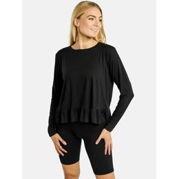 Blusentop LIBERT&Eacute; ESSENTIEL "Libert&eacute; Essentiel Shirt ALMA", Damen, Gr. L/XL, schwarz, Obermaterial: 90% Polyester, 10% Elasthan, Blusen Blusentop