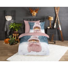 Kinderbettw&auml;sche Good Morning "Sofiamu", multi, B/L: 135cm x 200cm, 1 Stk., 1 Stk., Flanell, B/L: 80cm x 80cm, 2 Stk., Flanell, Obermaterial: 100% Baumwolle, Bettw&auml;sche, Flanell Biber, 135x200, Warm, Rei&szlig;verschluss, Wende, M&auml;dchen, Hamster