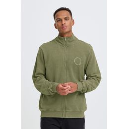 Sweatjacke Blend "BHFactor", Herren, Gr. M, winter moss, Sweatware, 100% Baumwolle, bedruckt, Basic, normal normal, ohne Ausschnitt, B&uuml;ndchen, Sweatjacken Sweatjacke, Bequeme Sweatjacke mit Stehkragen