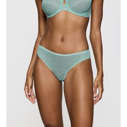 Tai-Slip Triumph "Signature Sheer", Damen, Gr. 48, gr&uuml;n (misty turquoise), Single Jersey, Obermaterial: 53% Polyamid, 47% Elasthan, k&ouml;rpernah, Unterhosen, Jacquard-Spitze, elastischer Bund